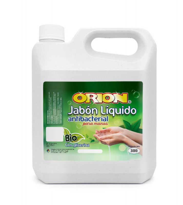 Jabón Líquido Para Manos Antibacterial Neutro Orion X 3000 ML