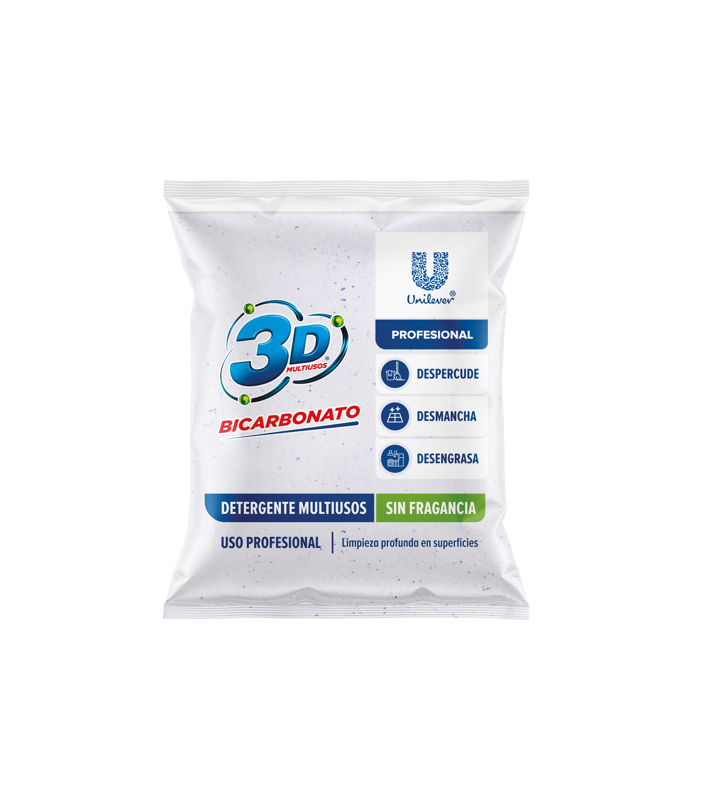 Detergente 3D En Polvo Multiusos X 1000 Grs